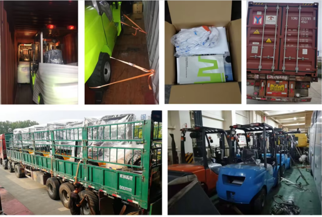 Forklift packaging and shipping preparation