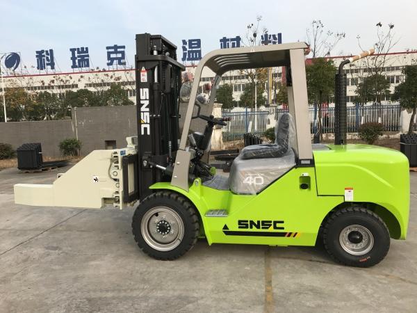 Quality Green Forklift Diesel 5 Ton SNSC 4000kg Load Diesel Counterbalance for sale