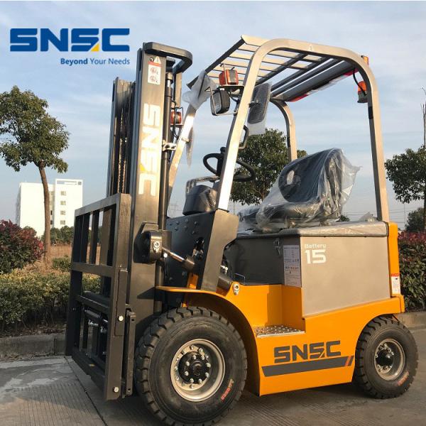 Quality 1500kgs Chariot Elevateur 5m Height Electric Fork Lifts 2 Stage / 3 Stage for sale