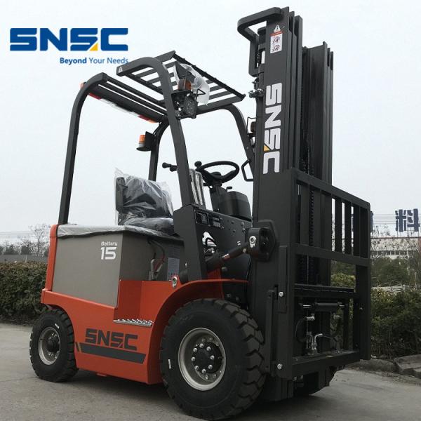 Quality 1500kgs Chariot Elevateur 5m Height Electric Fork Lifts 2 Stage / 3 Stage for sale