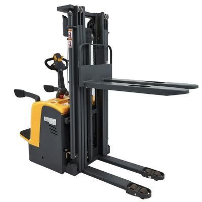 China Apaidor Rider Counterbalance Pallet Stacker 2000kgs 6000lbs Powered Stacker Truck for sale