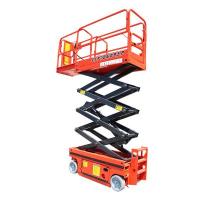 China 300 kg elevador eléctrico de tijera autopropulsado OEM plataforma móvil de elevación de tijera en venta