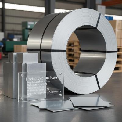 China Features 600 to 1030mm Electrolytic Tin Plate Length 600mm to 1200mm Thickness 0.15mm to 0.50mm Suitable for Industrial and Packaging Uses for sale