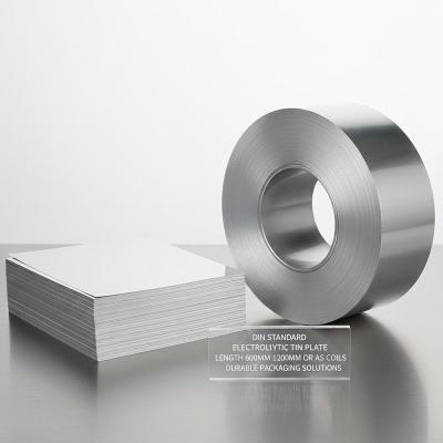 China DIN Standard Electrolytic Tin Plate Food Packaging Length 600mm 1200mm Or As Coils Ideal For Durable Packaging Solutions for sale