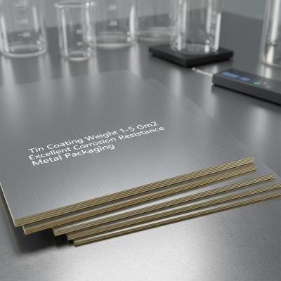 China Tin Coating Weight 1 to 5 Gm2 Tinplate Steel Sheet Material Offering Excellent Corrosion Resistance Designed for Metal Packaging for sale