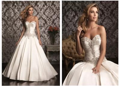 China Luxury Puffy Ball Gown Wedding Dresse , Princess Most Beautiful Ball Gowns for sale