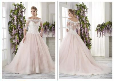 China Faultless Ball Gown Style Wedding Dresses With Sleeves Romantic Trailing Design for sale