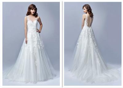 China Classical Ivory A Line Style Wedding Dresses For Bridal And Bridesmaid for sale