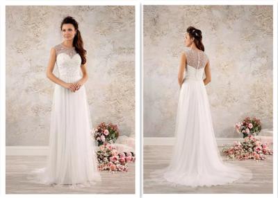 China Simple Bohemian Style Wedding Dress A Line White Ivory Bridal Gown for sale