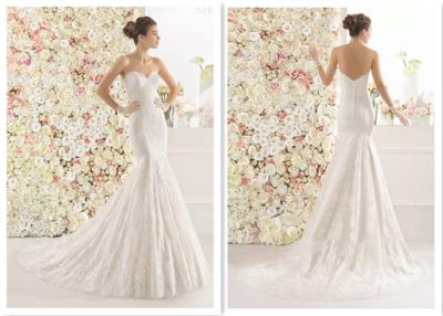 China Lace Wedding Dress Bridal Dresses Mermaid Beaded Elegant Wedding Gowns with Sleevesless for sale