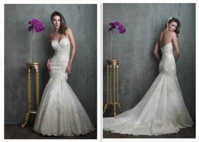 China Simple Ivory Mermaid Tail Wedding Dress With Comfortable Fabric Material for sale