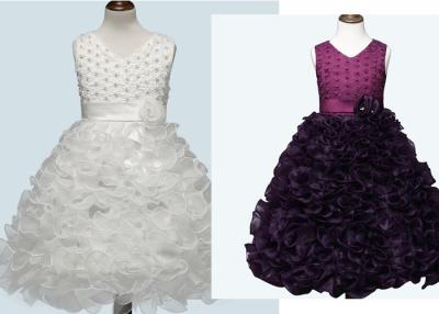 China Recital Graduation Ivory Flower Girl Dresses , Pretty Black Flower Girl Dresses for sale