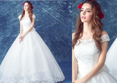China Noble Crochet Plus Size Wedding Dresses / White Off The Shoulder Wedding Dress for sale
