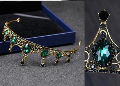 China Fashionable Costume Gold Wedding Tiara , Elegantly Full Crowns And Tiaras for sale