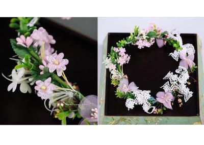China Colorful Flower Headbands Wedding Hair Accessories Girl for Party Fancy Festival Headband for sale