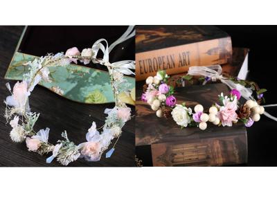 China Bridal Wedding Artificial Flower Garland/ Fflower Head Wreath Decorative Artificial Flower Wreath for sale