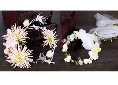 China Bohemian Wind Camellia Flower Bride Bridesmaid Wreath With Headband for sale