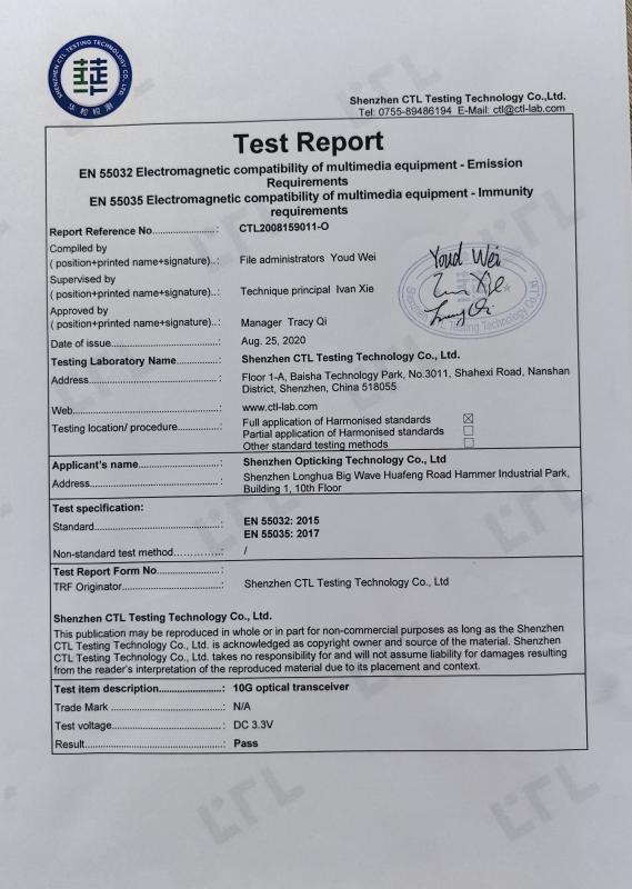  - Shenzhen Opticking Technology Co.,Ltd