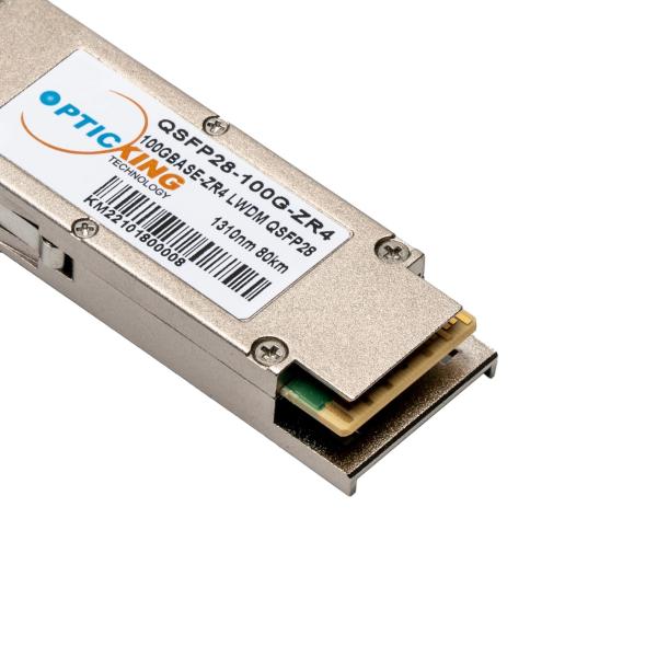 ZR4 Transceiver 100G QSFP28 80km 1310nm Single 3.3V Supply Voltage