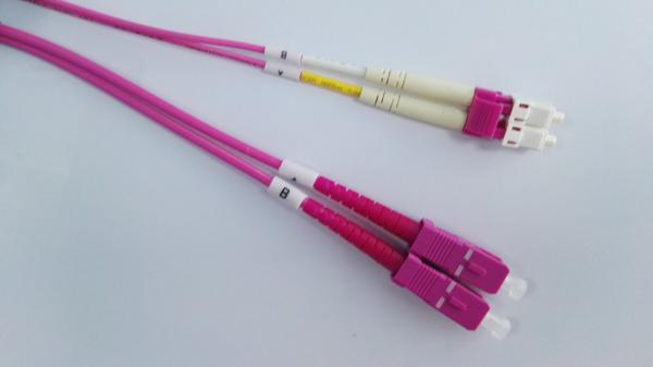 OM3 Terminator Duplex LC TO SC Fiber Optic Patch Cord