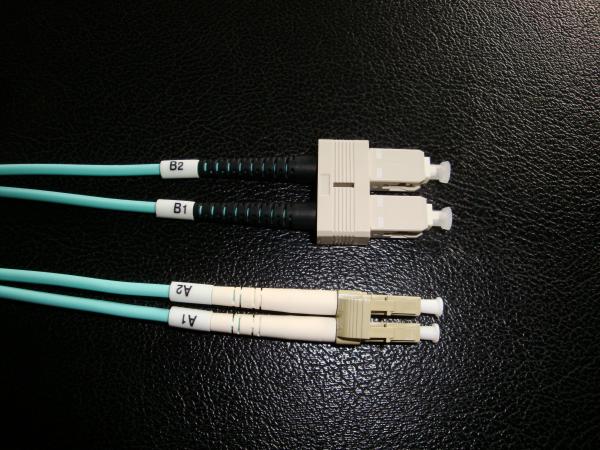 OM3 Terminator Duplex LC TO SC Fiber Optic Patch Cord