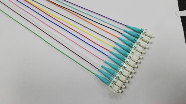 Customized MM LC/PC 0.9mm Simplex Fiber Optic Cable Pigtail