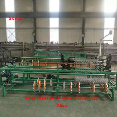 China China High Speed 4m width double wire feeding Fully Automatic Chain Link Fence Machine for sale