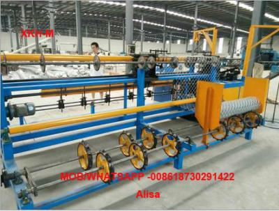 China China best 25-120mm hole double wire feeding Fully Automatic Chain Link Fence Machine for sale