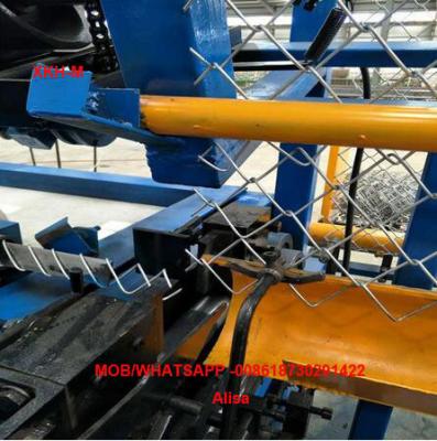 China 4m width Full Automatic double wire feeding Chain Link Fence Making Machine from China for sale