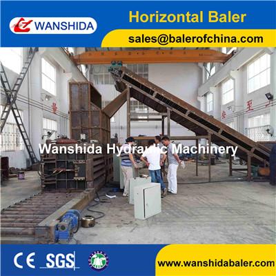 China As garrafas plásticas horizontais dos filmes plásticos de WANSHIDA desperdiçam o compressor de papel da prensa de empacotamento das prensas de Cardbaords à venda