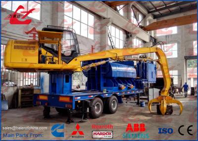 China Registador hidráulico móvel da prensa do metal com comprimento da sala de imprensa do poder 3m da garra e do motor diesel do reboque à venda