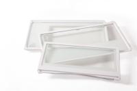 China Tempered Glass Crisper Pan Cover for Frigidaire Refrigerator Shelf Replacement 500pcs MOQ for sale