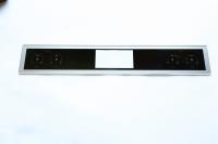 China UMI Metallic Brushed Look Tempered Glass Control Panel 4mm for Kitchenaid Oven for sale