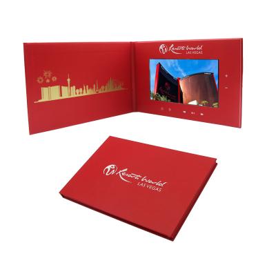 China 7 inch touch screen lcd video player brochure advertising with stand box for sale