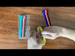 Screw Mountable 25*200mm Releaseable back to back Hook And Loop Ties ROSH