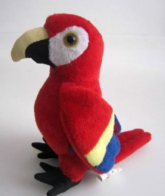 China Brinquedo bonito vermelho do luxuoso do papagaio à venda
