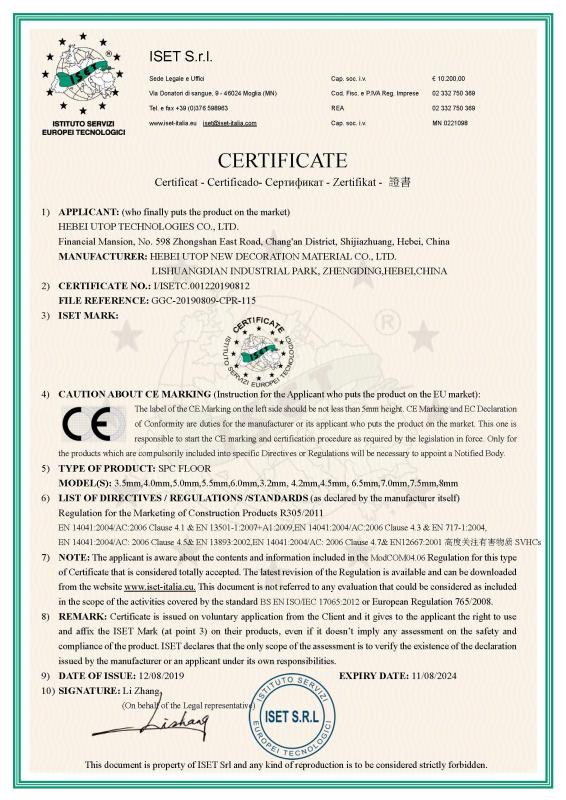CE - HEBEI UTOP TECHNOLOGIES CO., LTD.