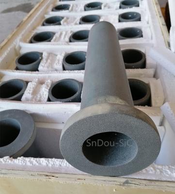 China RSiC Burner Tube Lance Cones By 1650C Recrystallized SiC Ceramic Kiln Furnitures #RSiCflametube #sicburnertubes for sale
