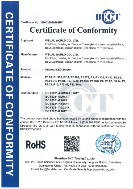 RoHS - Visual World Co., Ltd.