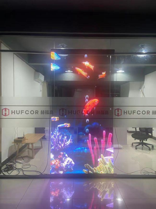 Transparent LED Screen P6.25-6.25 Holographic LED Display easy installation glass window LED wall