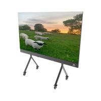 China HD Mobile Stand Smart Interactive Conference COB Display 108-162 inch with 2400×1350 Resolution and Android 11 System for sale