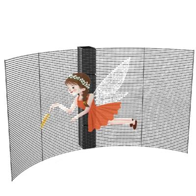 China P7.8 Pantalla de ventanas a todo color con 800-5500 nits Brillo y transparencia del 65% Para uso en interiores en venta