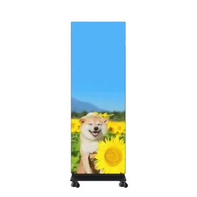 China P0.9 LED Poster Display Front Service Standing & Foldable Cabinet 1x5 For Showing for sale