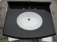 China Absolute Black Solid Granite Worktops Different Edge / Thickness Optional for sale