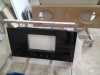 China Absolute Black Solid Granite Worktops Different Edge / Thickness Optional for sale