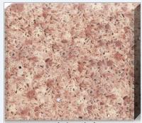 China Pink Crystal Engineered Quartz Tile , Solid Polished Quartz Kitchen Countertops for sale