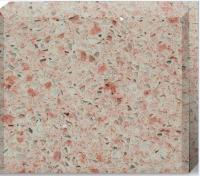 China Pink Crystal Engineered Quartz Tile , Solid Polished Quartz Kitchen Countertops for sale