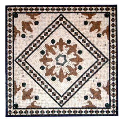 Cina Piastrella per pavimento di marmo di superficie del medaglione del solido, medaglioni su ordinazione decorativi del pavimento in vendita