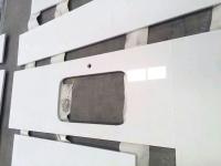 China Polished Marble Granite Quartz Countertops , Man Made White Solid Surface Worktop for sale