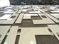 China Polished Marble Granite Quartz Countertops , Man Made White Solid Surface Worktop for sale